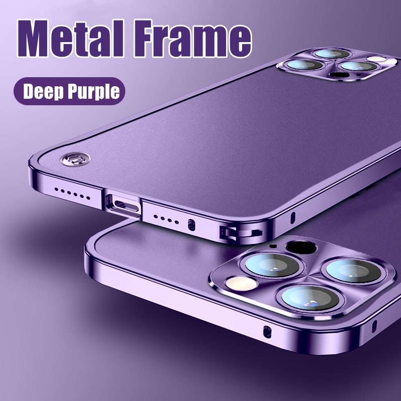 Luxury Metal Frame Lens Protection For iPhone 14 Pro Max Aluminum Phone ...