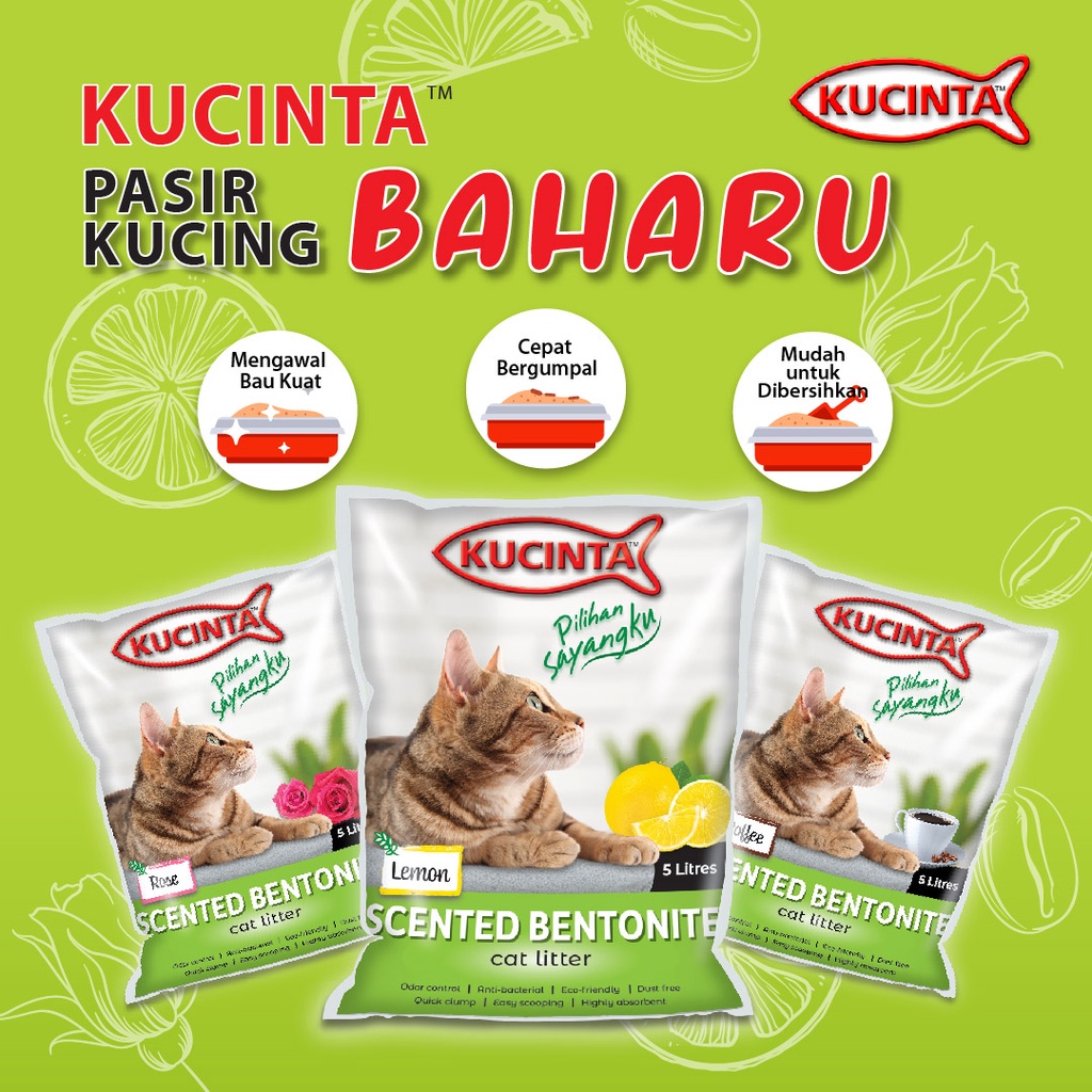 Kucinta Bentonite Cat Litter Sand 5L | Shopee Malaysia