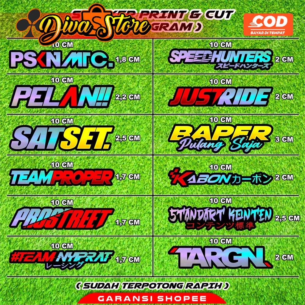 Hologram Print & Cut Motorcycle Sticker Racing Sticker (Unit) | Shopee ...