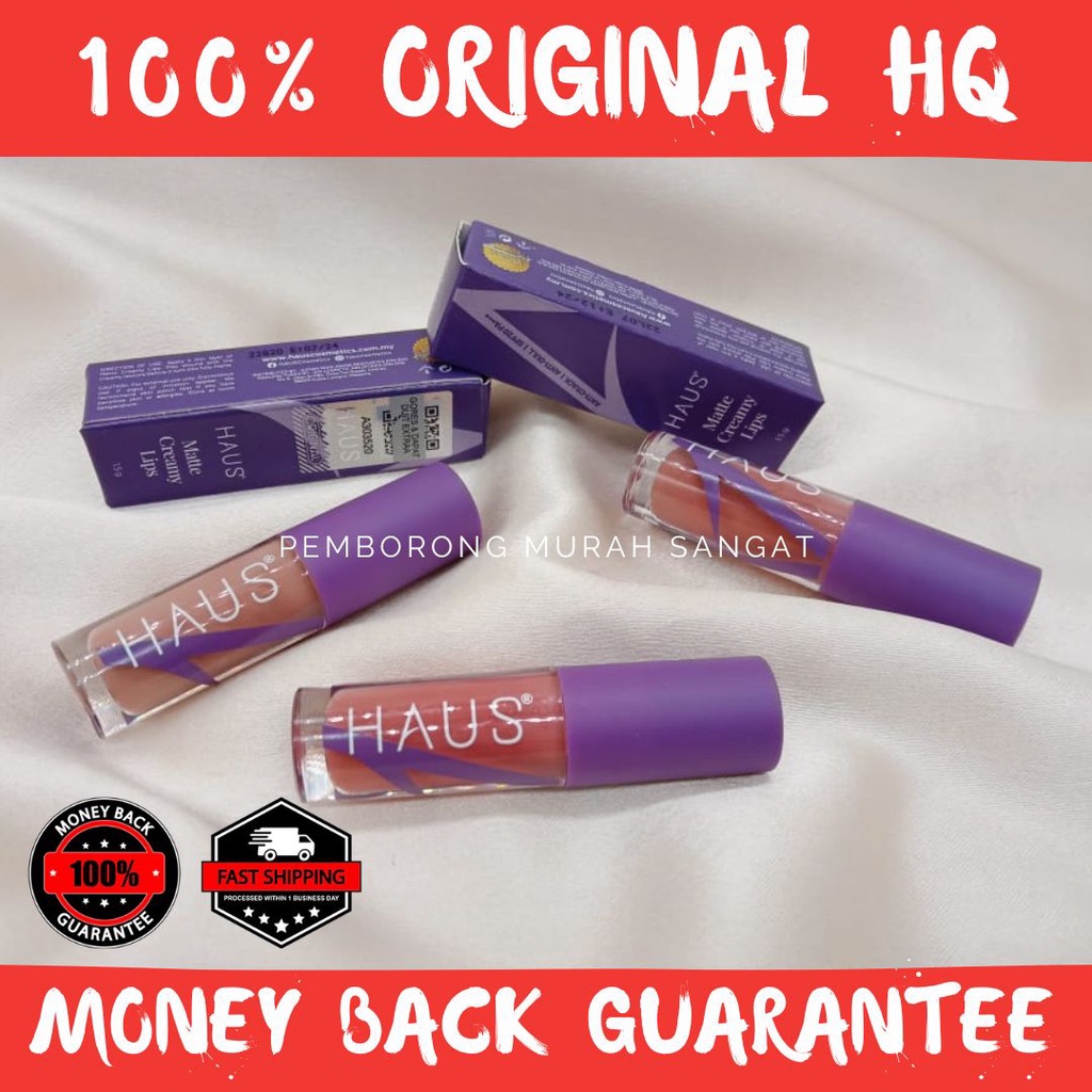 HAUS MATTE CREAMY LIPS 15GM || HAUS X KINA LIP CREAM ORIGINAL HQ (NO ...