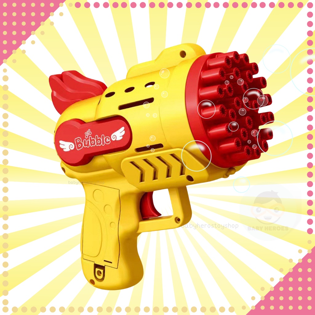 BABYHEROES Bubble Gun With 29 Holes And Light Indoor Outdoor Activity ...