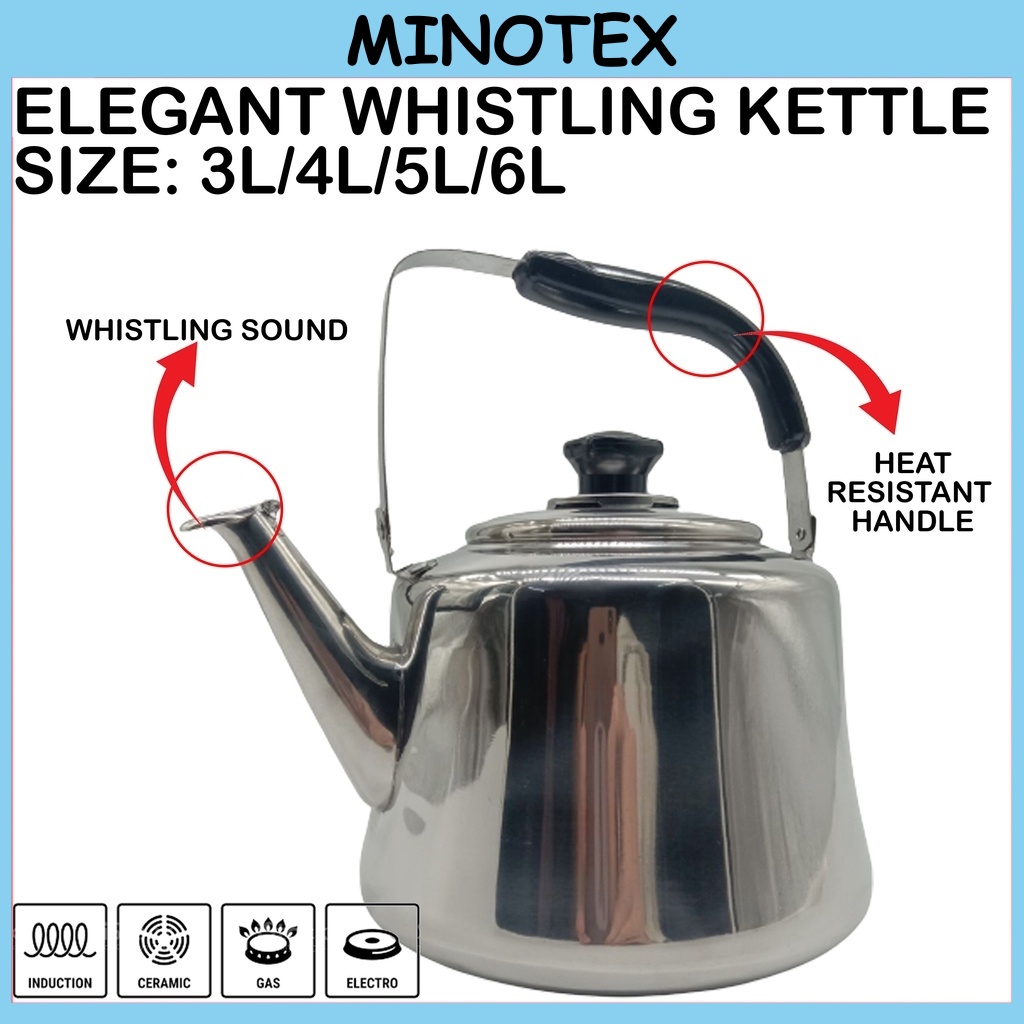 ELEGANT Whistling Kettle Stainless Steel Induction Stove Boiling Kettle ...