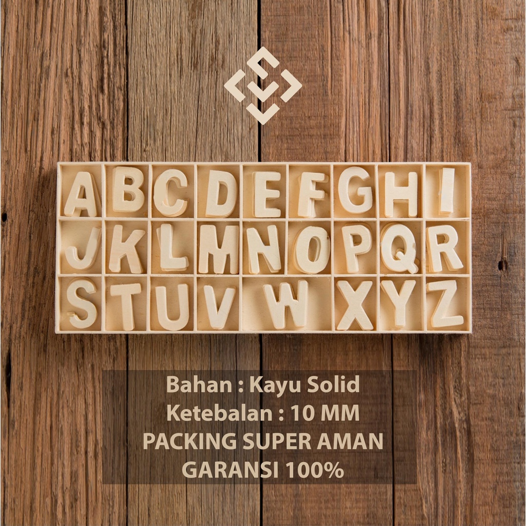 KAYU Custom 3D Embossed Wooden Alphabet Letters 5CM | Shopee Malaysia
