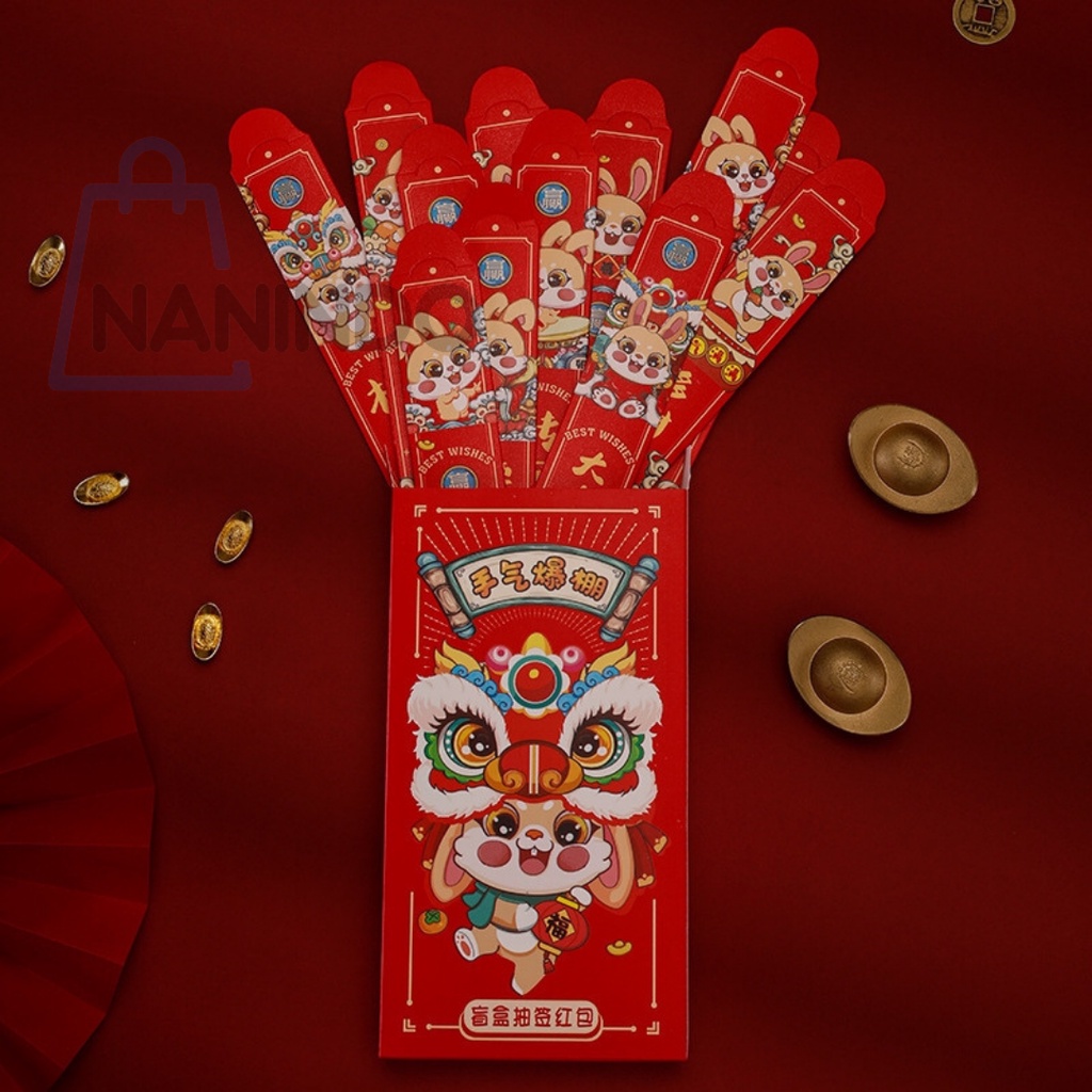 MERAH Stone Year of the Rabbit Shaved 12 Red Envelopes in a Blind Box ...