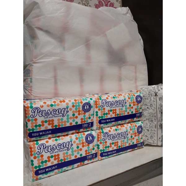 Pascoy Tissue | Soft and natural Facial Tissue | 180 sheets 2ply 100% ...