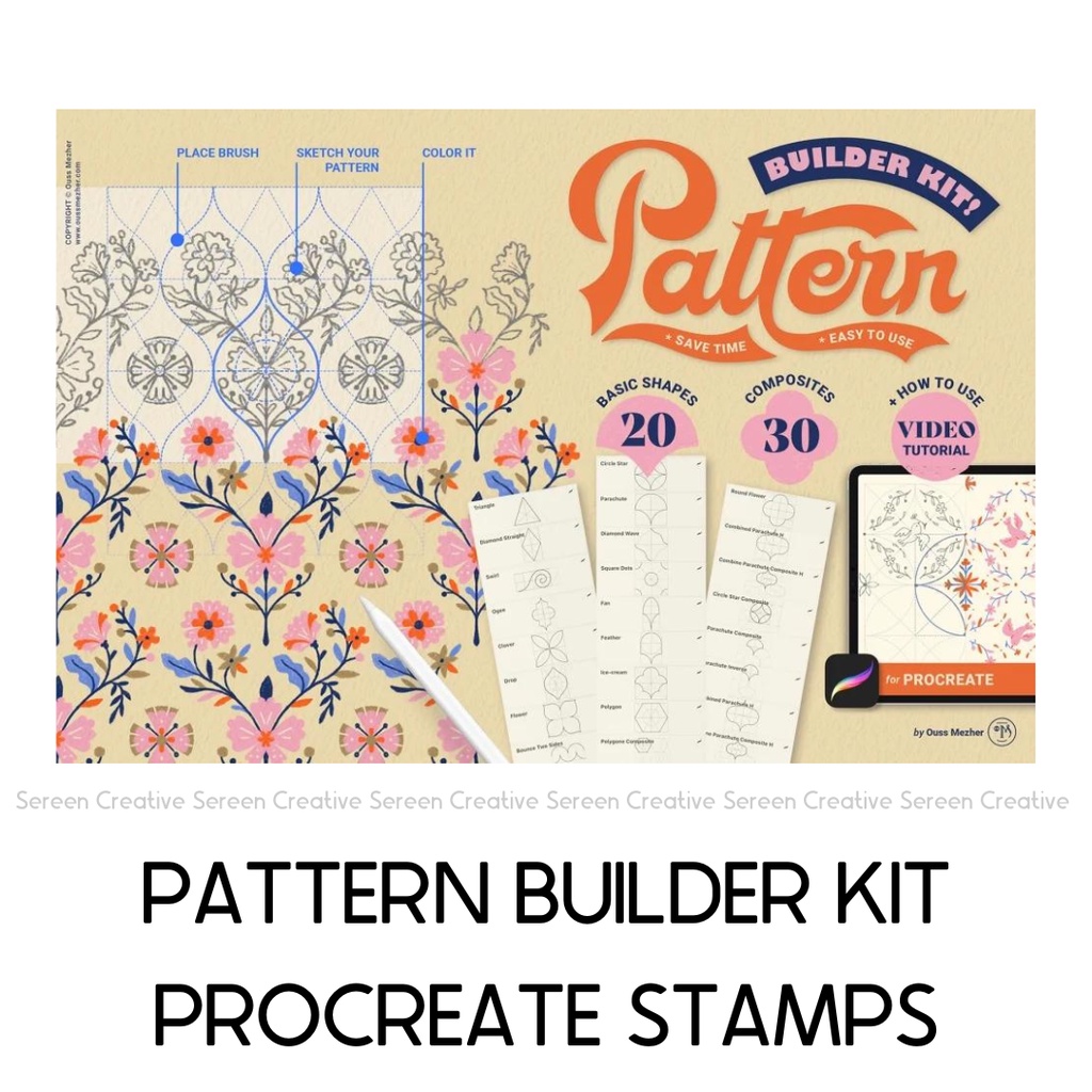 P179 Pattern Builder Kit for Procreate Photoshop and Adobe Illustrator ...