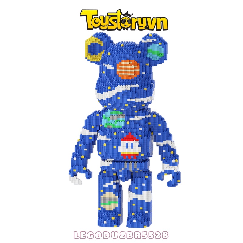 Nano Block Bearbrick 52cm Blue Bear Spaceship Pattern Large Size Full ...