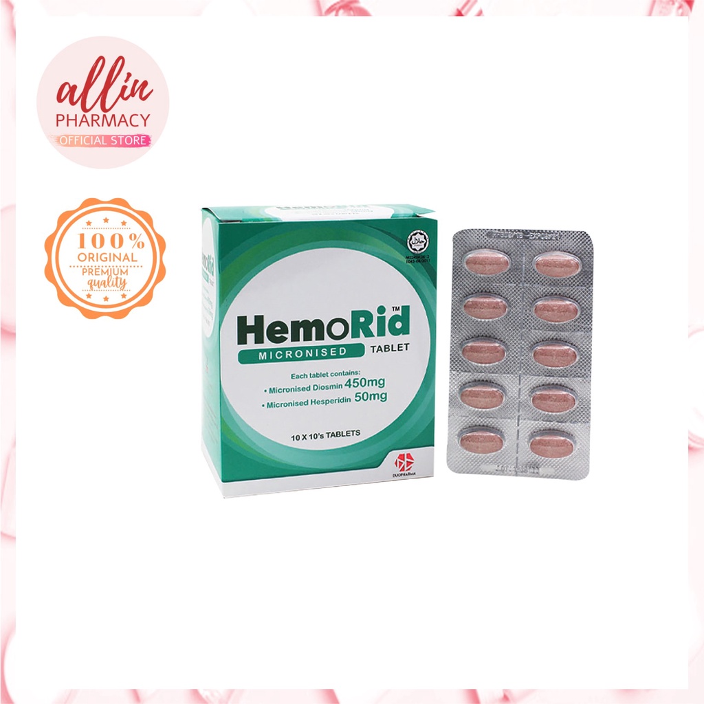 Hemo Rid Micronised Tablets 1X10s 1 STRIP (EXP 06/25) NON RETURNABLE ...