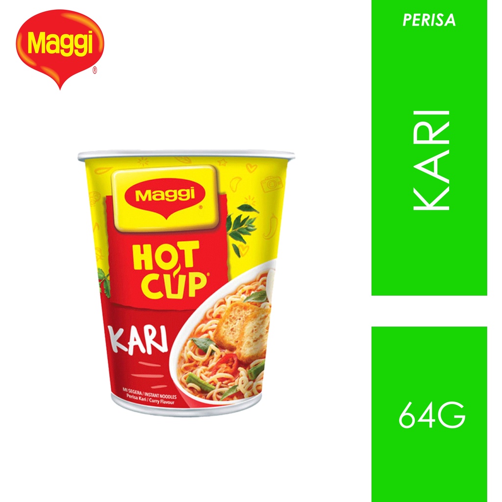 Maggi Hot Cup Instant Noodle Kari/Tomyam/ Ayam | Shopee Malaysia
