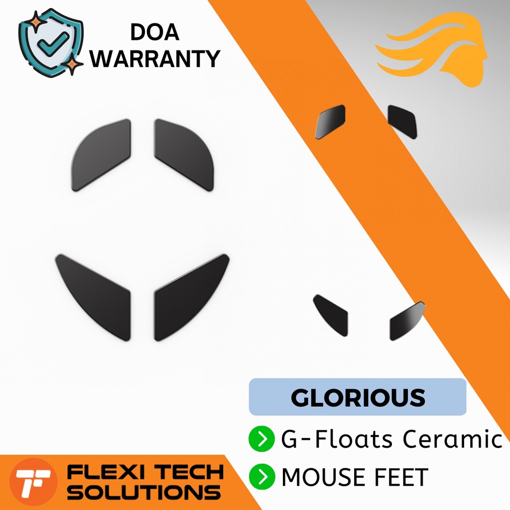Flexi Tech GLORIOUS G-Floats Ceramic Mouse Feet Model D / Model O & O ...