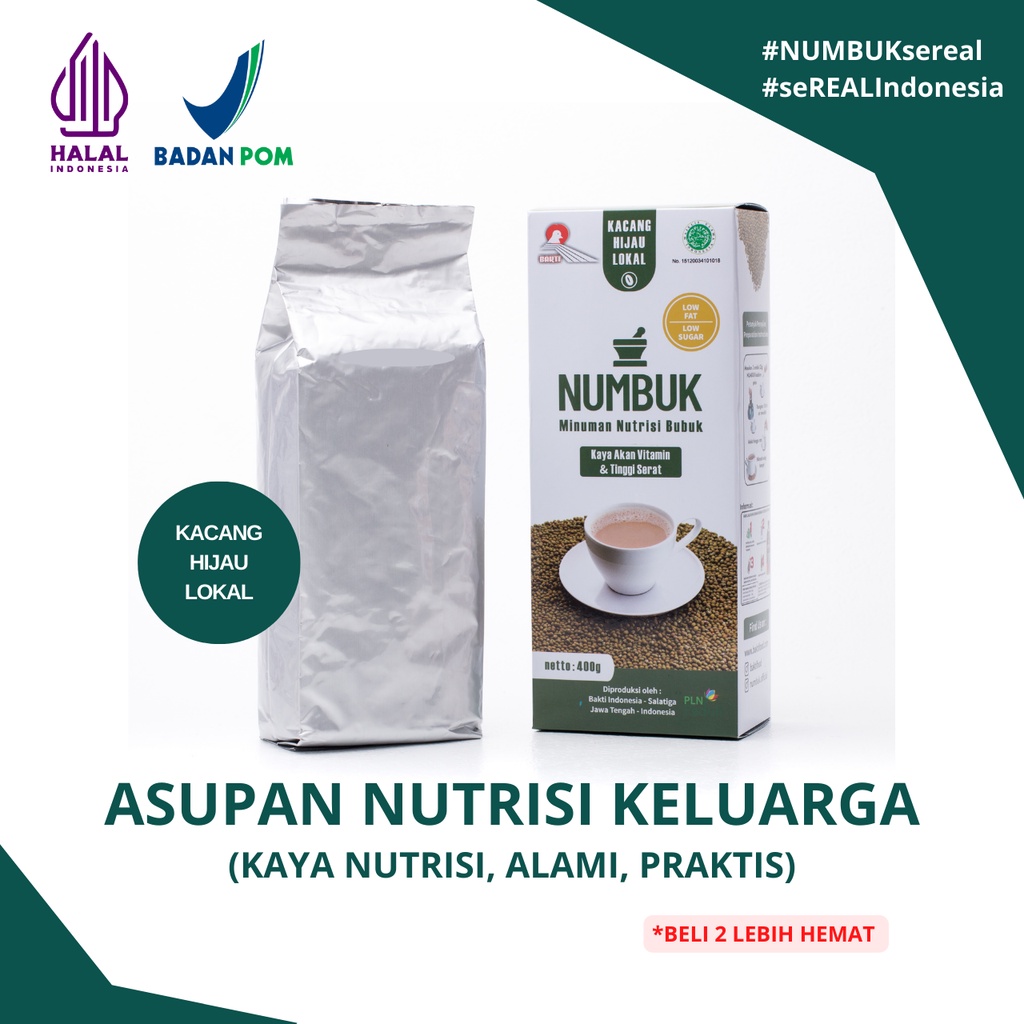 HIJAU Umbuk Green Bean Powder 400g Low Fat HALAL BPOM | Shopee Malaysia