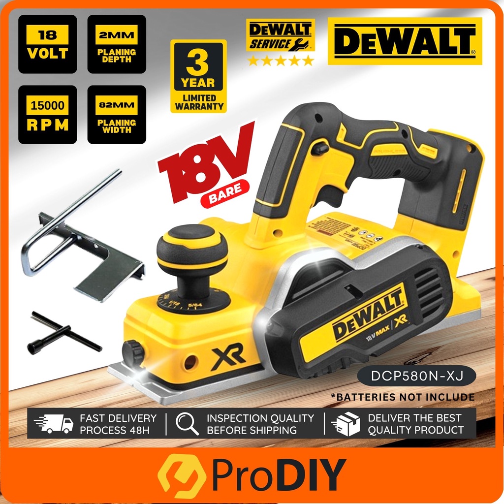 DEWALT DCP580N-XJ 18V / 20V MAX Brushless Planer Bare (Tool Only ...