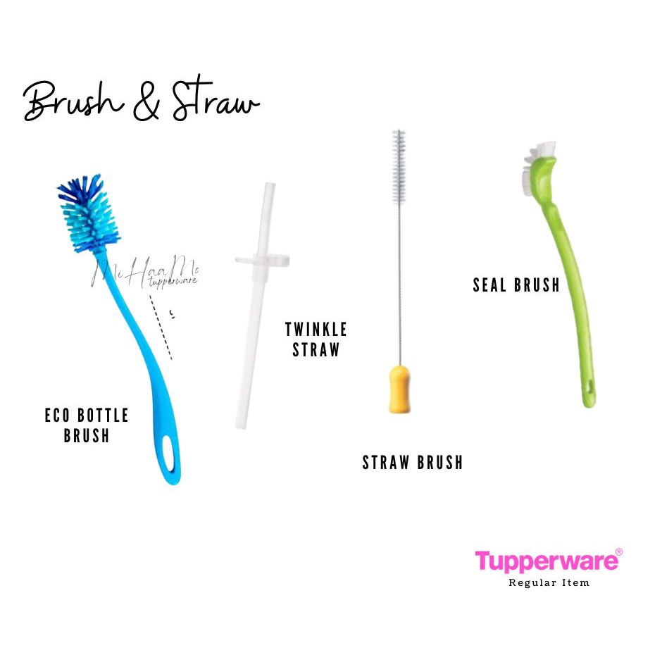 Tupperware Bottle / Straw / Seal Brush Berus Cuci Botol Panjang Long ...