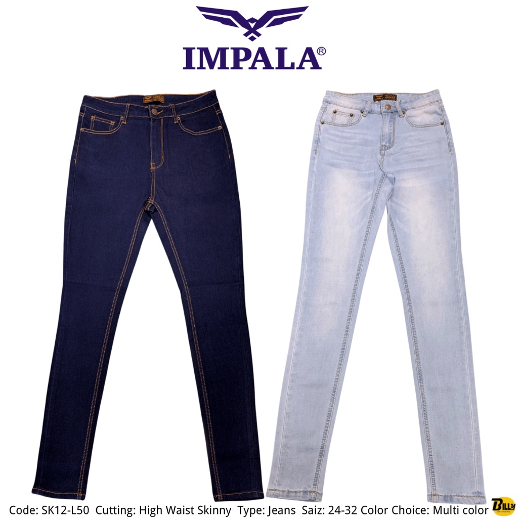 IMPALA brand Ladies High Waist Skinny Jeans ( SK12- L50 ) | Shopee Malaysia