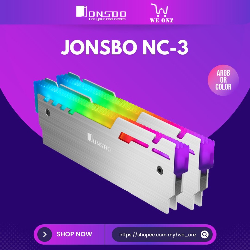 Jonsbo NC-3 ARGB RAM Heatsink Cooler (ARGB & Color) | Shopee Malaysia
