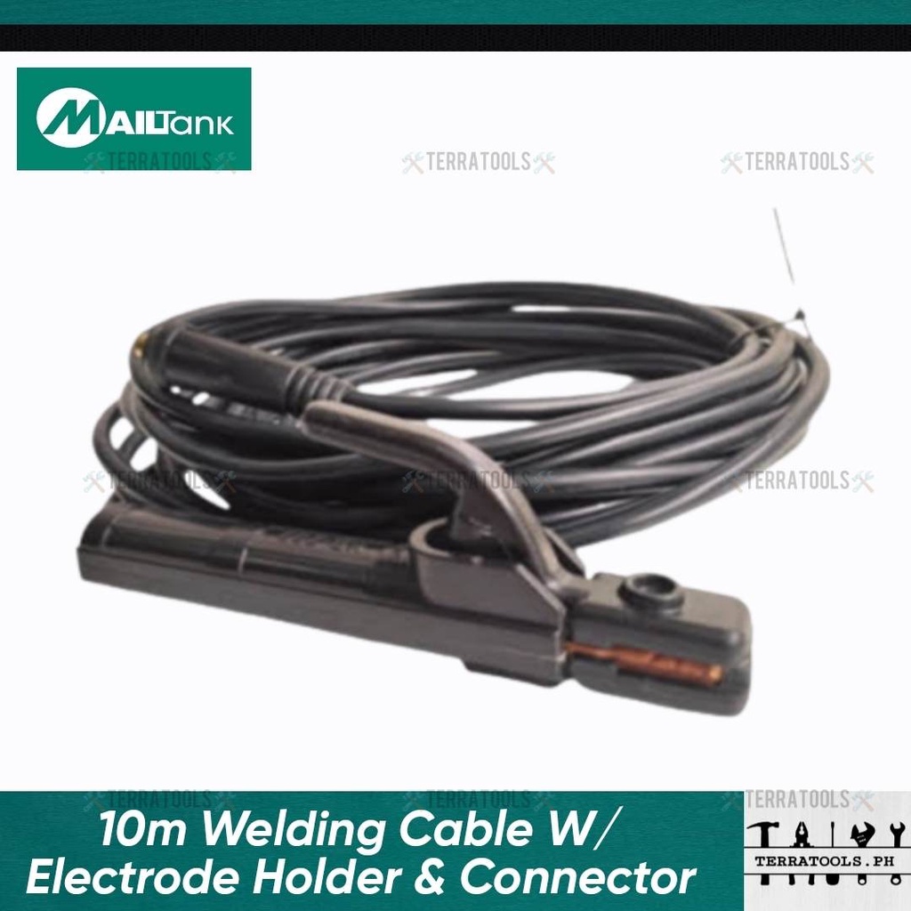 MailTank 10 Meter Welding Cable with Electrode Holder and Connector ...