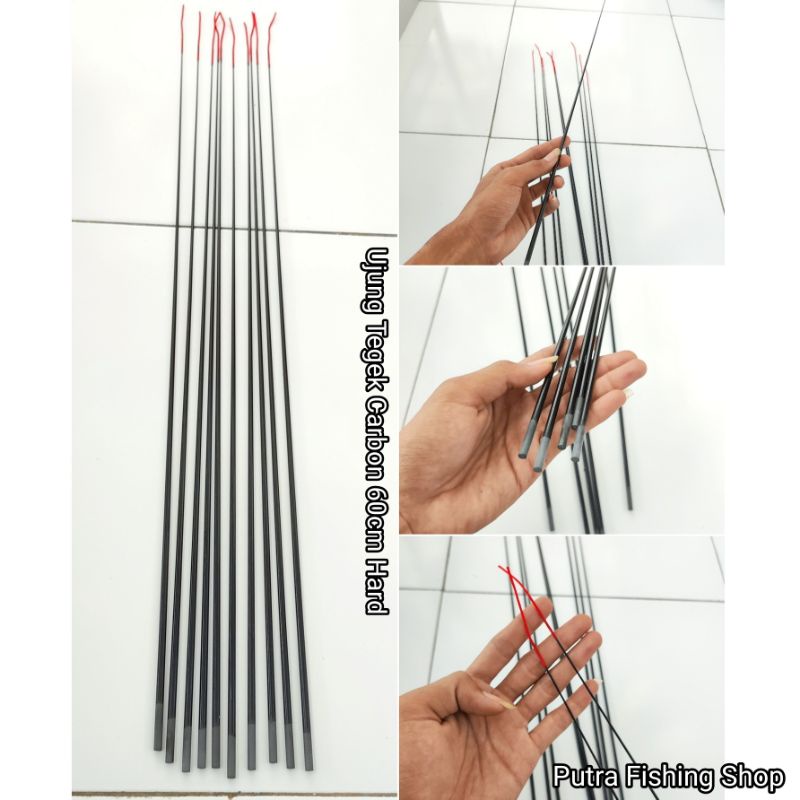 Solid Carbon Tegek Tip 60cm Hard Rigid - Top Section Rigid Carbon Tegek ...