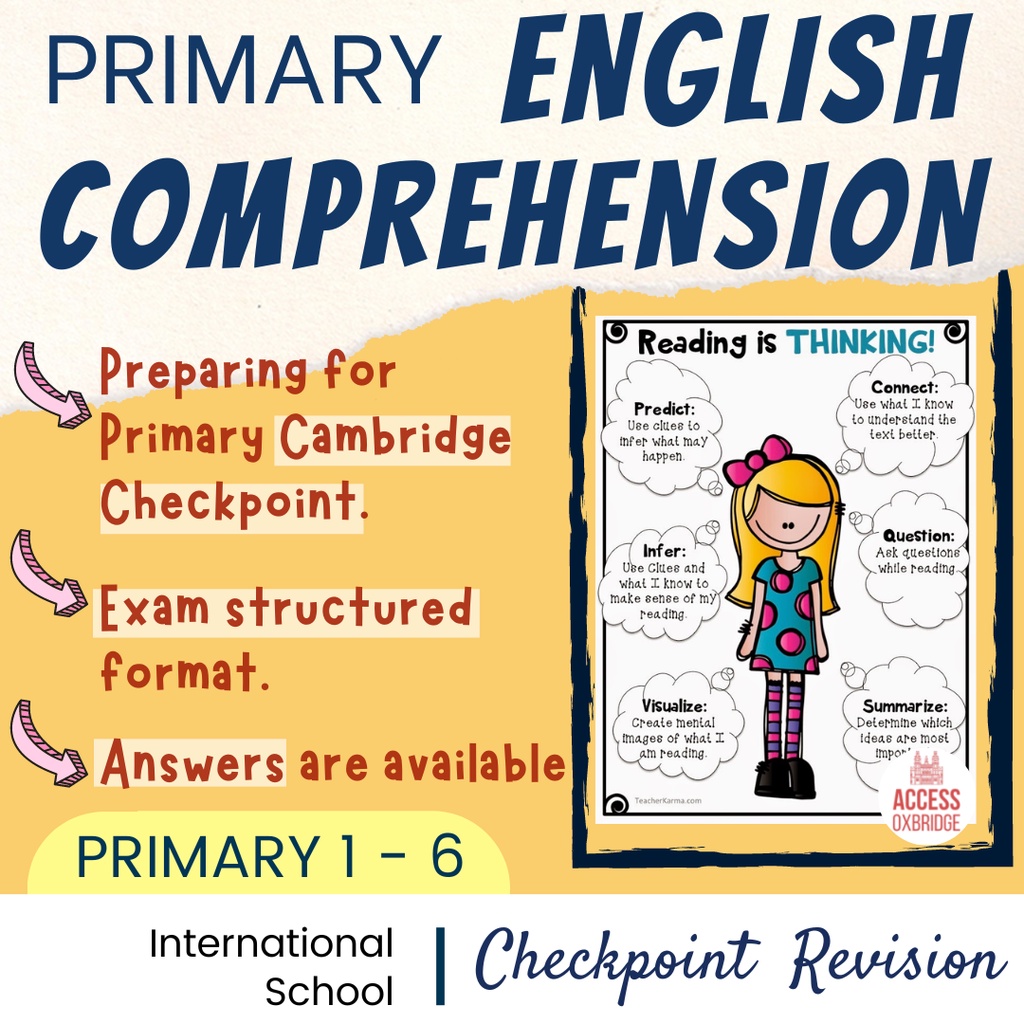 P2 Primary English Comprehension Workbook + Answer | Preparation for ...