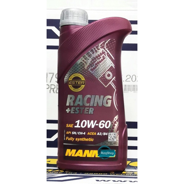 Original Racing+ESTER SAE 10W60 Fully Synthetic Engine Oil/Minyak Hitam ...