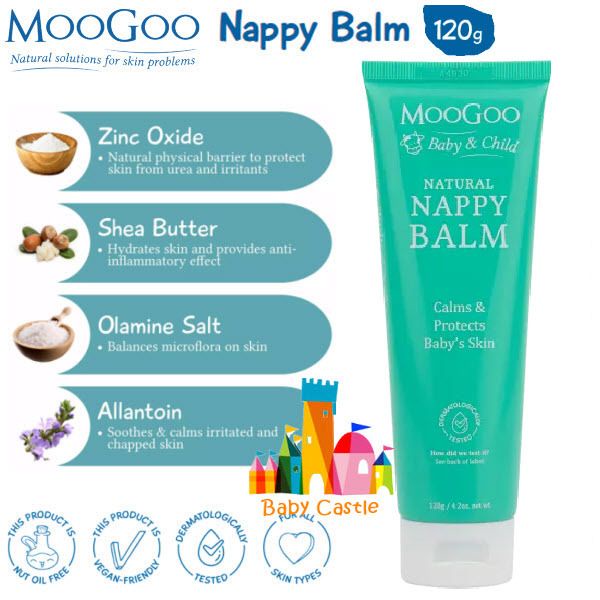 MooGoo Nappy Balm 120g (A barrier cream for nappy rash) | Shopee Malaysia