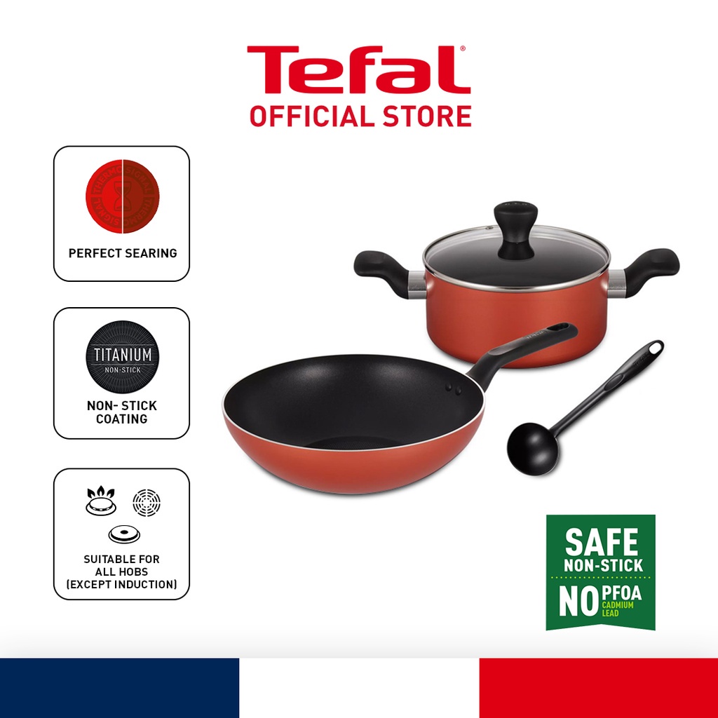 Tefal Fresh Start 4pcs (Non Stick Cookware Set/Pot and Pan) | Shopee Malaysia