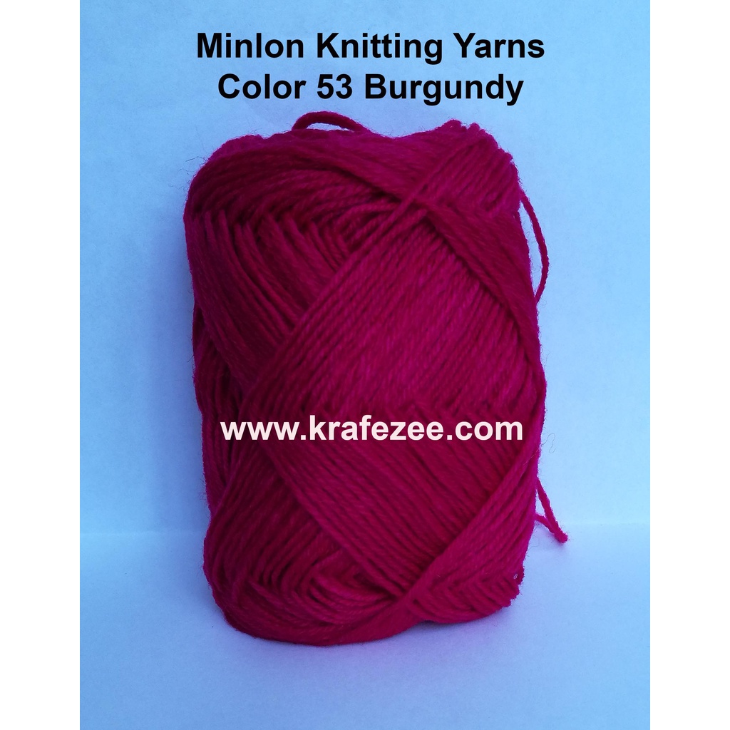 MINLON M Knitting Yarns (Benang Kait). Burgundy | Shopee Malaysia