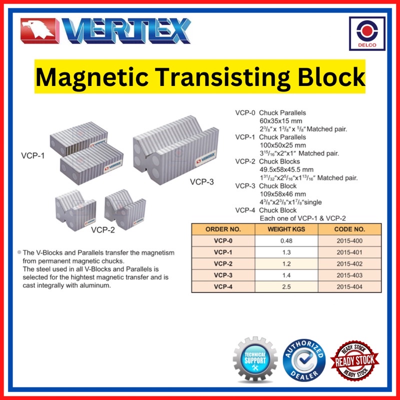 VERTEX TAIWAN Magnetic Transisting Block chuck parallels vblock chuck ...