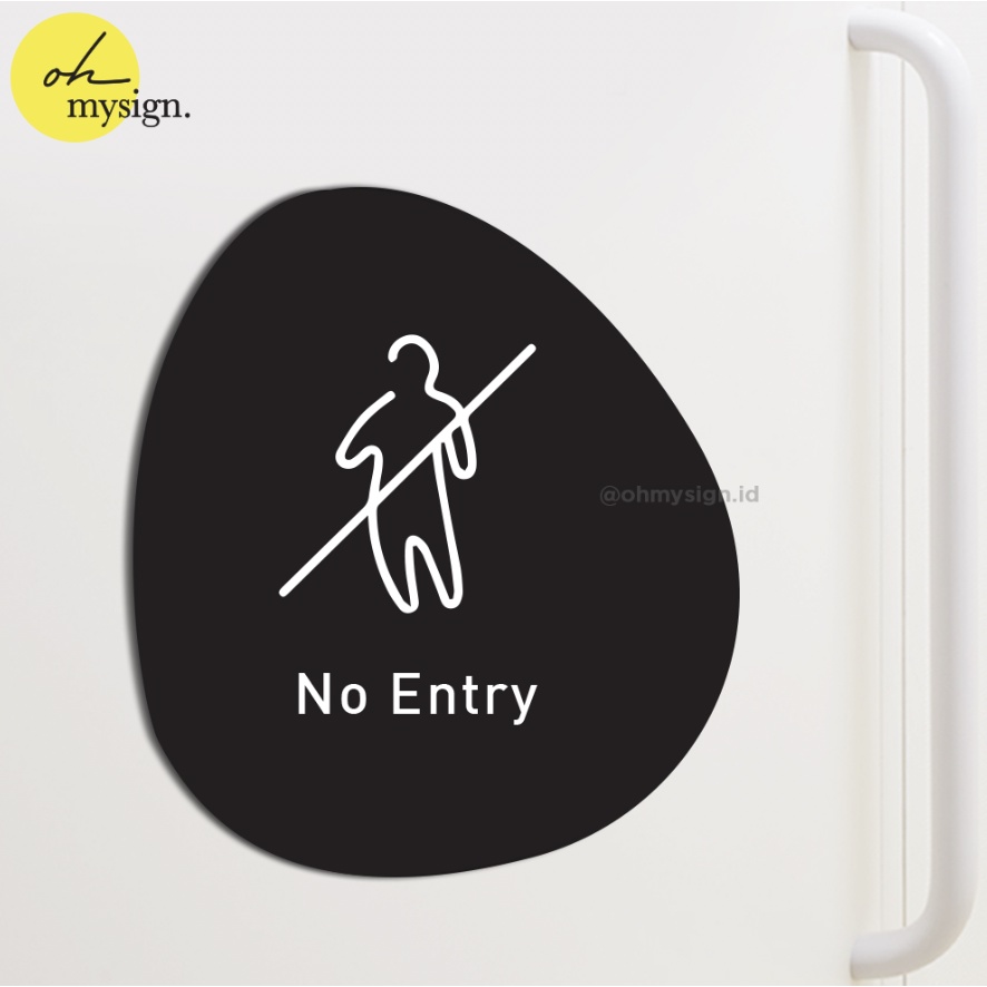 Writing No Entry Sign Board Acrylic Wall Mount Acrylic Board | Shopee ...