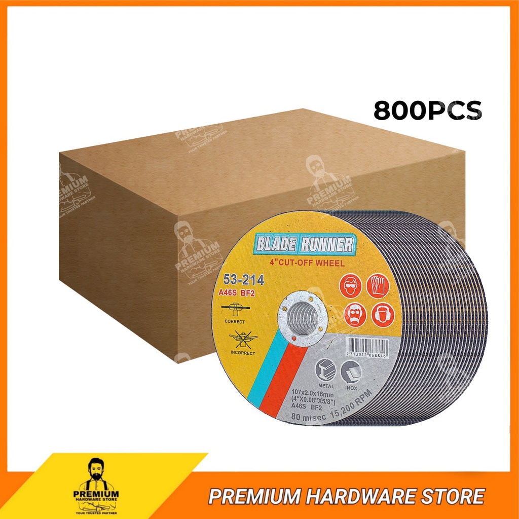 PREMIUM Blade Runner Cut Off Wheel 4 Inch 53-214 (800 Pcs/Box ...