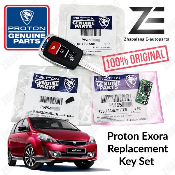 Original Proton Exora Remote Key Blank Casing, Transponder Immobilizer ...