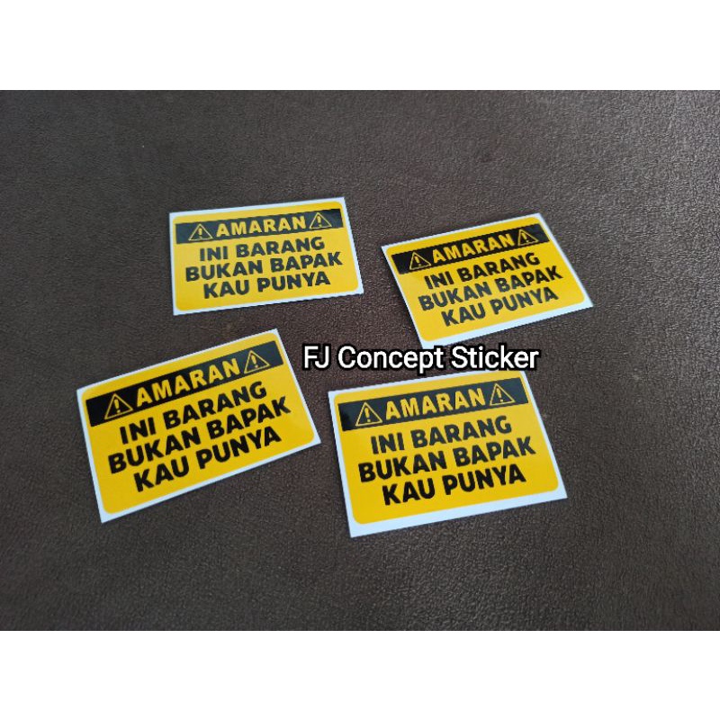 Sticker Amaran Motor kereta Warning Sign Sticker (Kecil & Besar ...