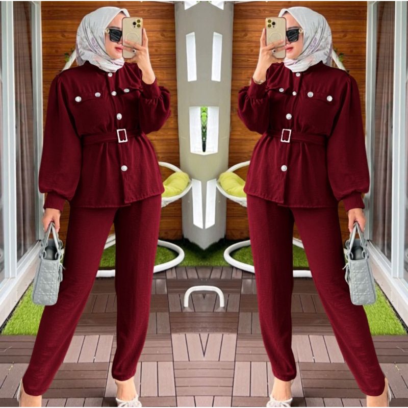 HANASITA ONE SET CRINGKEL / FREE BELT PANTS SET / PANTS SET / 2022 ...
