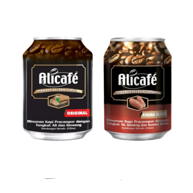ALICAFE Tongkat Ali dan Ginseng Cans Drink 250ml Original | Kurma Madu ...