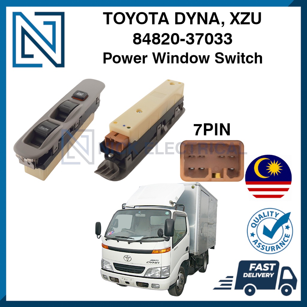 TOYOTA DYNA XZU 7PIN 12V Power Window Switch - 84820-37033 | Shopee ...