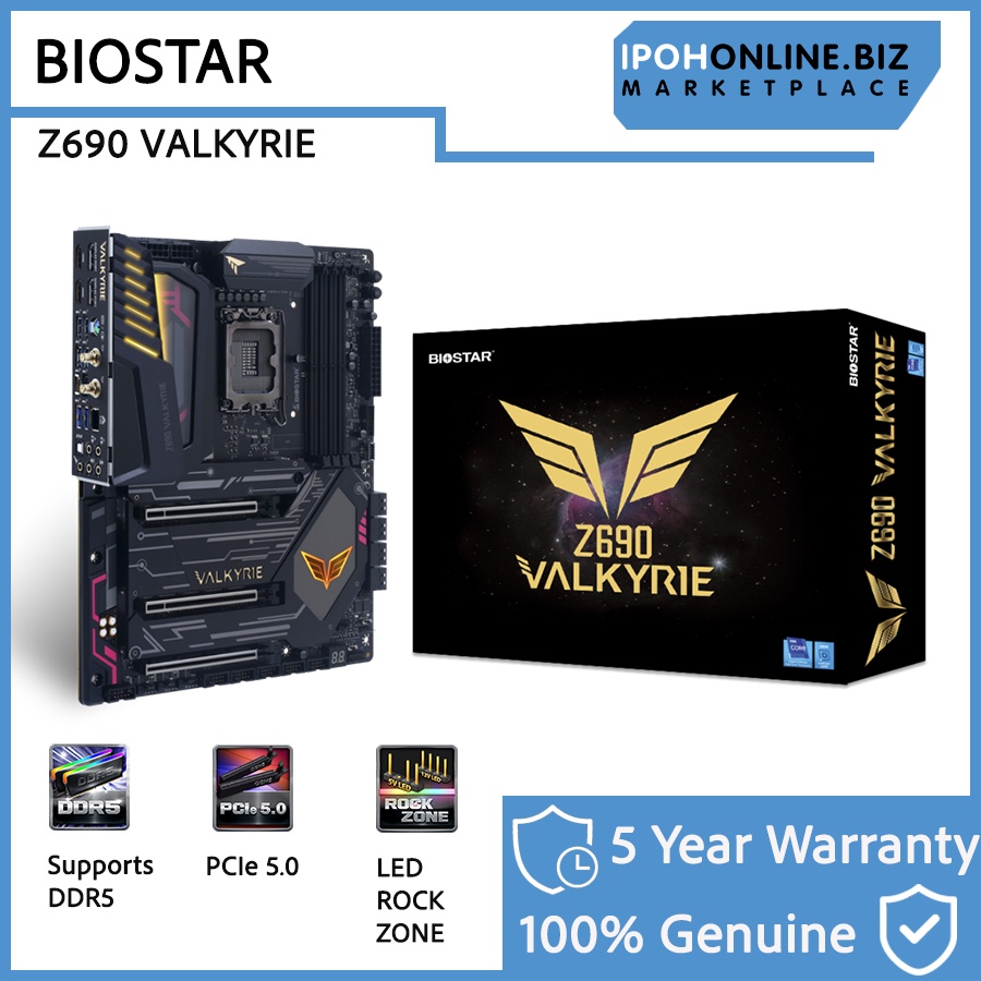 BIOSTAR Z690 VALKYRIE INTEL M.2/DP/HDMI/4DIMM DDR5/12th Generation/LGA ...