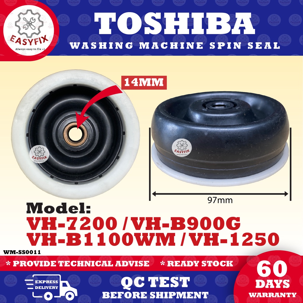 (97mm x 14mm) VH-7200 / VH-B900G / VH-B1100WM / VH-1250 TOSHIBA SEMI ...