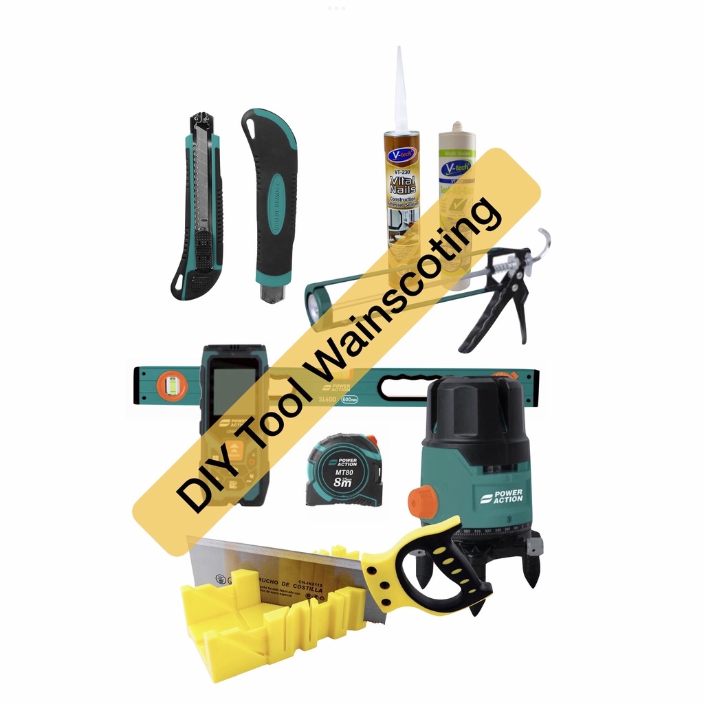 DIY Wainscoting Tool /Alat Pasang Wainscoting/ Miter Box/ Silicon ...