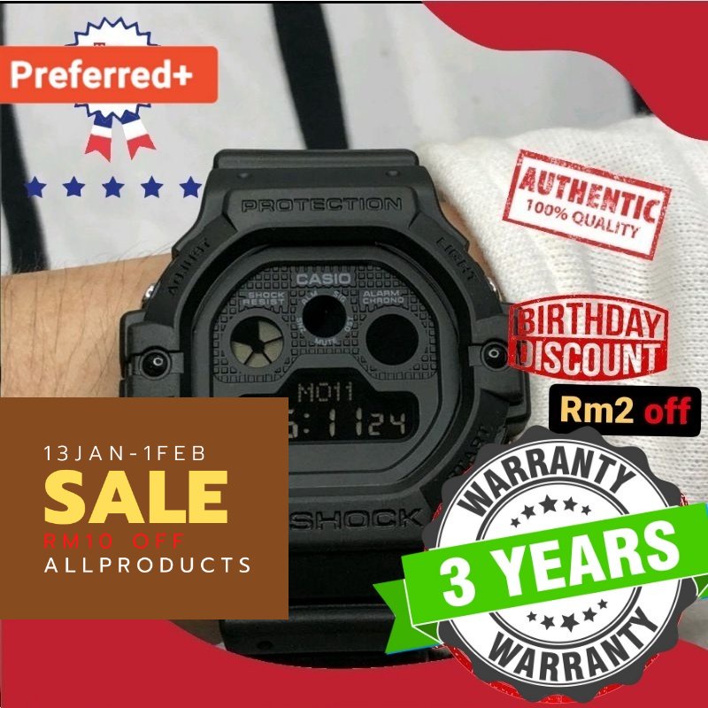 🔥Premium 1:1🔥Gshock COPY/🔥Premium 1:1🔥 DW5900 TAPAK KUCING Autolight ...