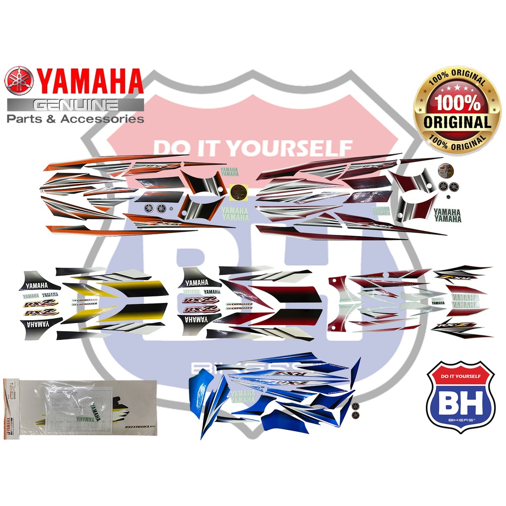 YAMAHA RXZ STRIPE GRAPHIC SET STICKER COVERSET 100% ORIGINAL HLY ...