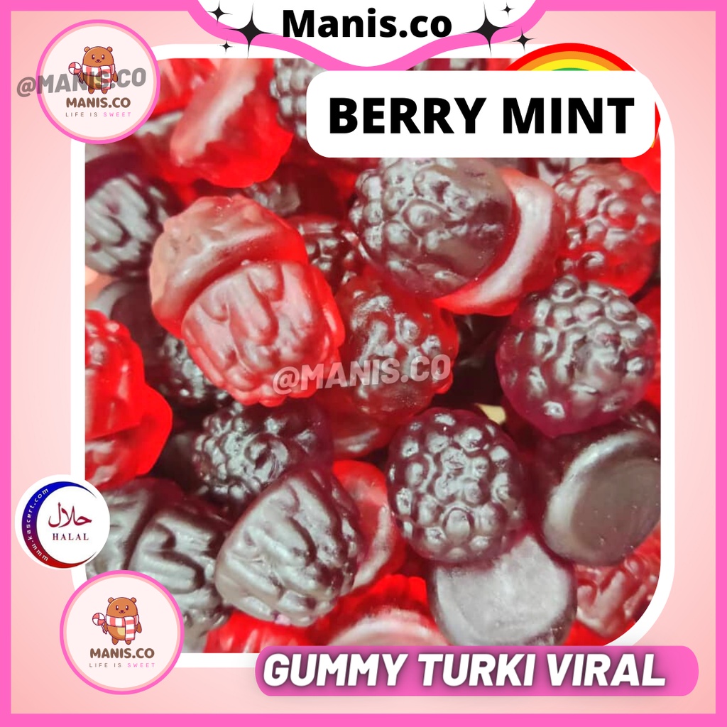 [Berry Mint] Sweet Candy Halal Gummy Bebeto Haribo Snack Gummi Jelly ...
