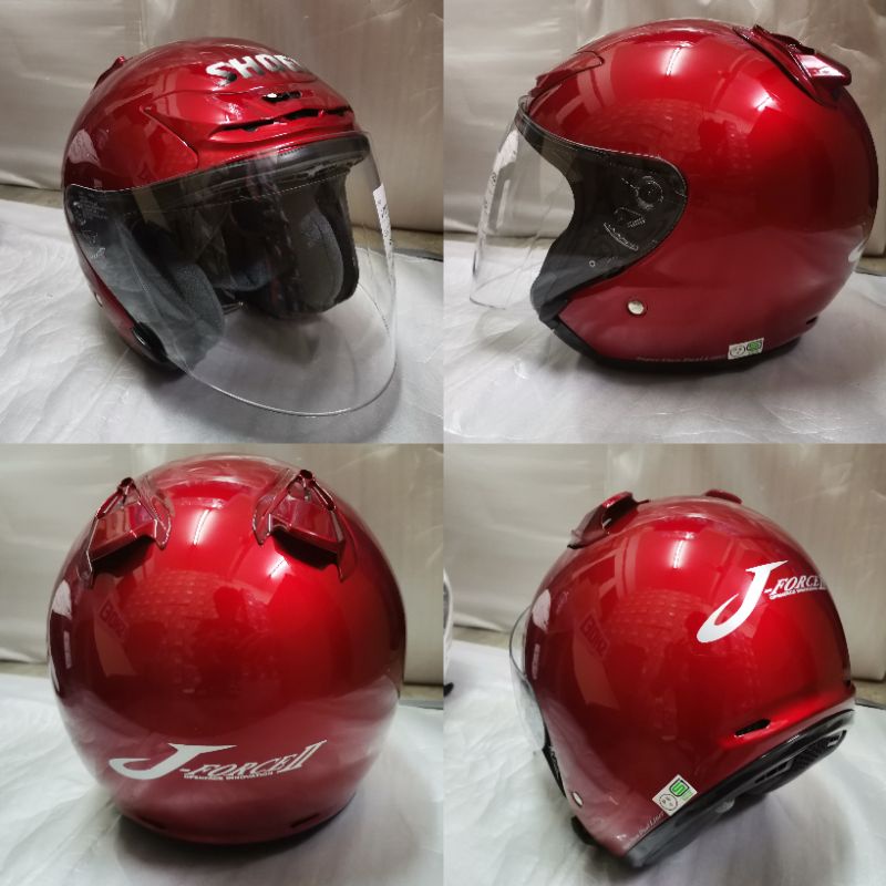 HELMET SHOEI JF2 / JF2 JACK / JF2 HONDA / J-STREAM MEROON RED BLACK ...