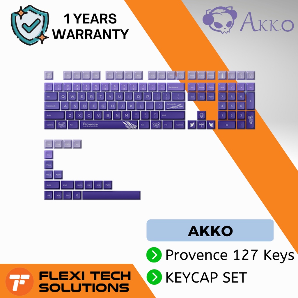 Flexi Tech AKKO Provence Keycap Set - (JDA Profile) PBT 127 Keys ...
