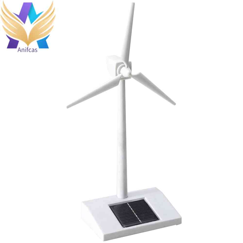 Solar Powered 3D Windmill Wind Turbine Assembled Model Educational Fun ...