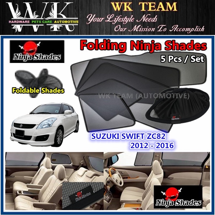 Suzuki Swift Zc82 Zc32s 2012 - 2016 Magnetic Folding Ninja Sunshade Sun ...