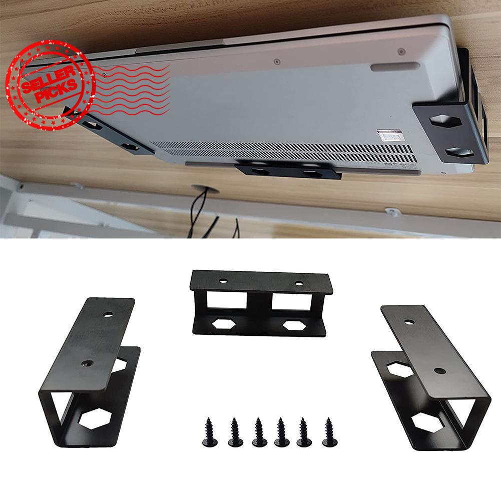 Under Table Laptop Holder Notebook Storage Bracket Stand Mount Desktop ...