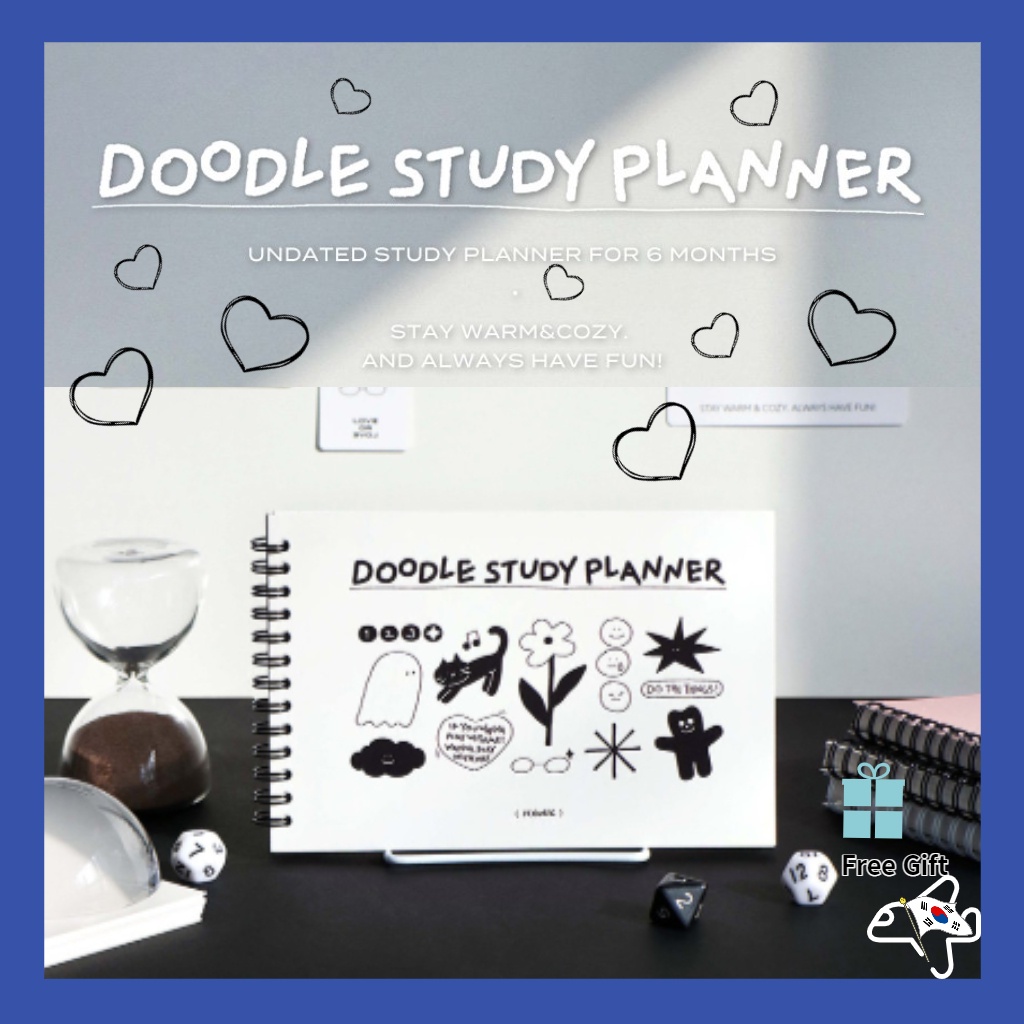 Doodle Study Planner/Korean Planner/Subject planner /Monthly planer /Weekly planner | Shopee ...