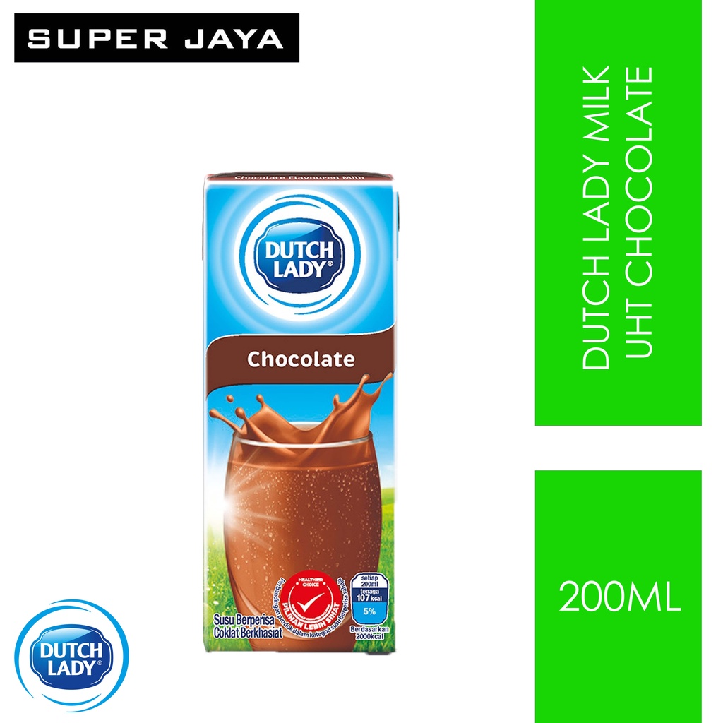 Dutch Lady UHT milk 200ML Chocolate/Full cream/Low fat milk | Shopee ...