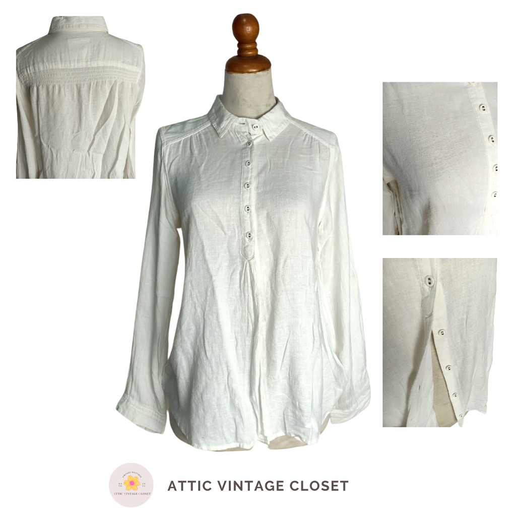 IKKO White T Shirt with Long Sleeves (thin and has defects) | Shopee ...