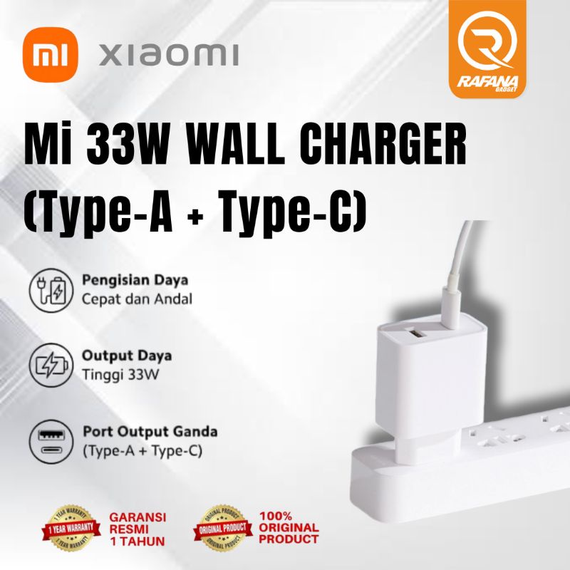 Mi 33W Wall Charger (Type A-Type C) | Shopee Malaysia