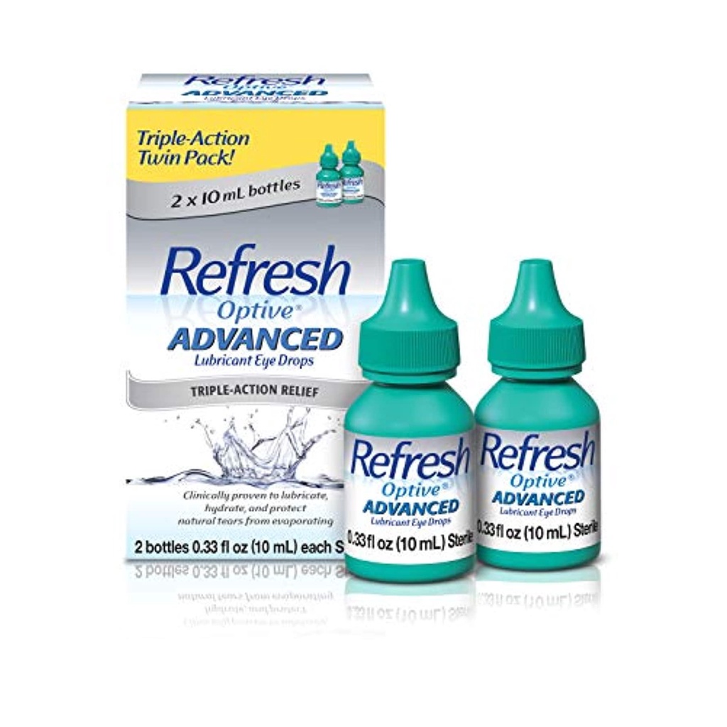 Refresh Optive Advanced Eye Drops, 0.33 Fl Oz (Twin Pack) | Shopee Malaysia